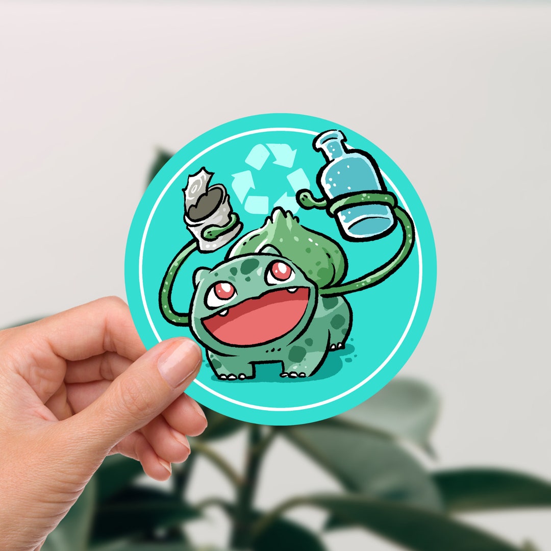 Bulbasaur Recycle Sticker 2x - Etsy