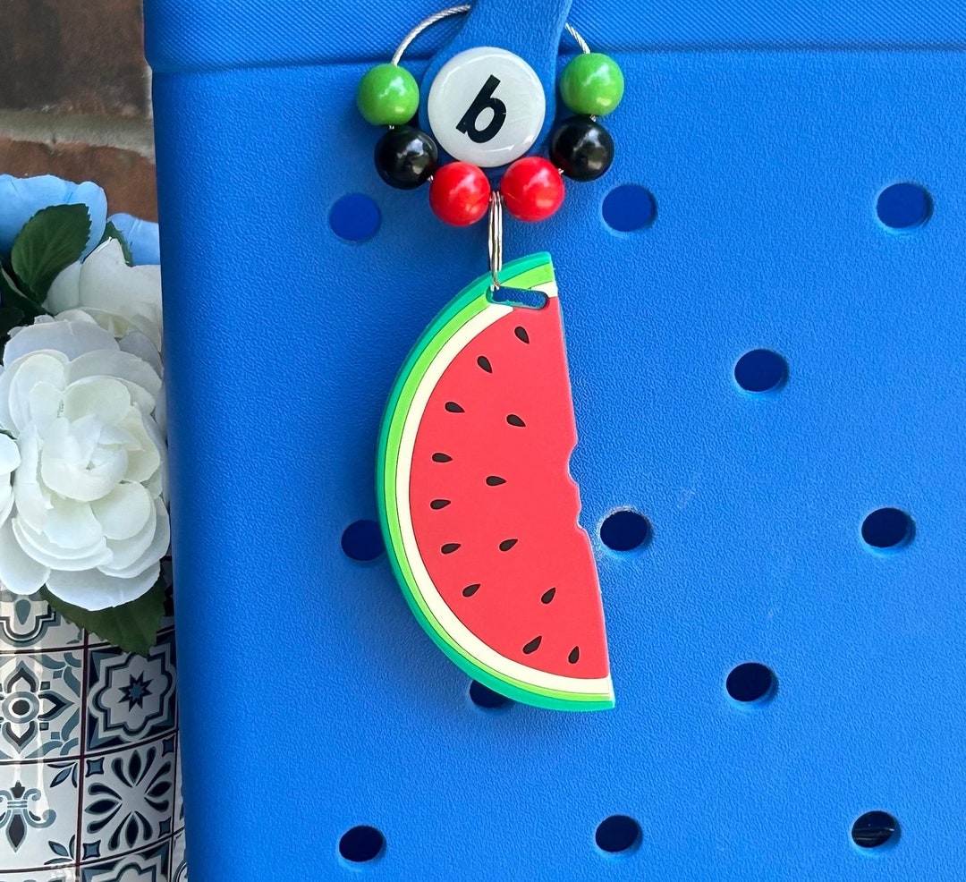Watermelon Bogg Bag Tote Hanging Charm With Beads - Etsy