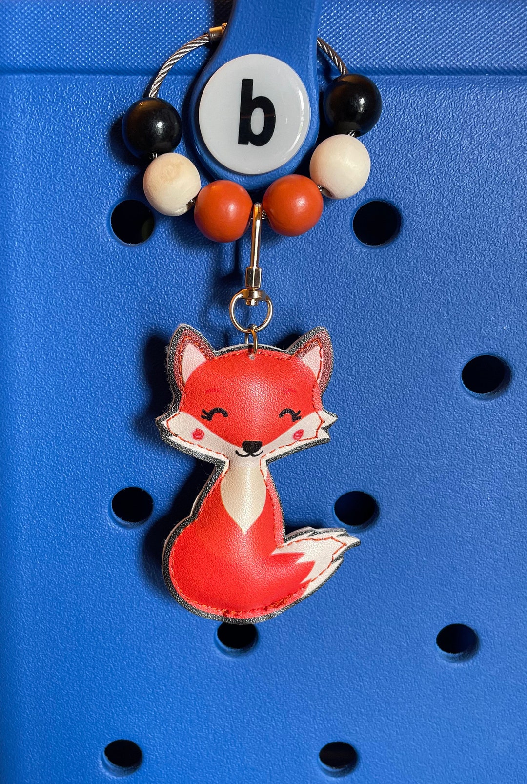 Fox Bogg Bag Charm Keychain With Beads - Etsy