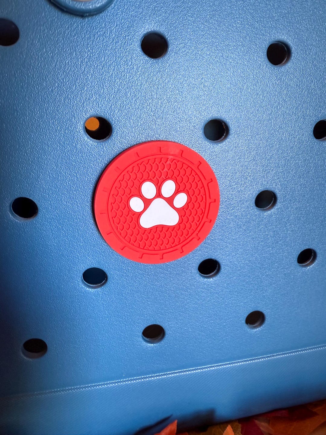 Red and White Dog Paw Bogg Bag Button Charm - Etsy
