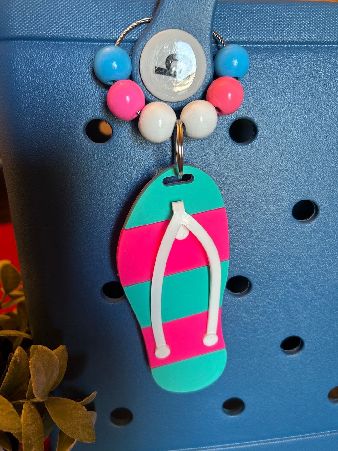 Flip Flop Bogg Bag Hanging Charm With Beads - Etsy