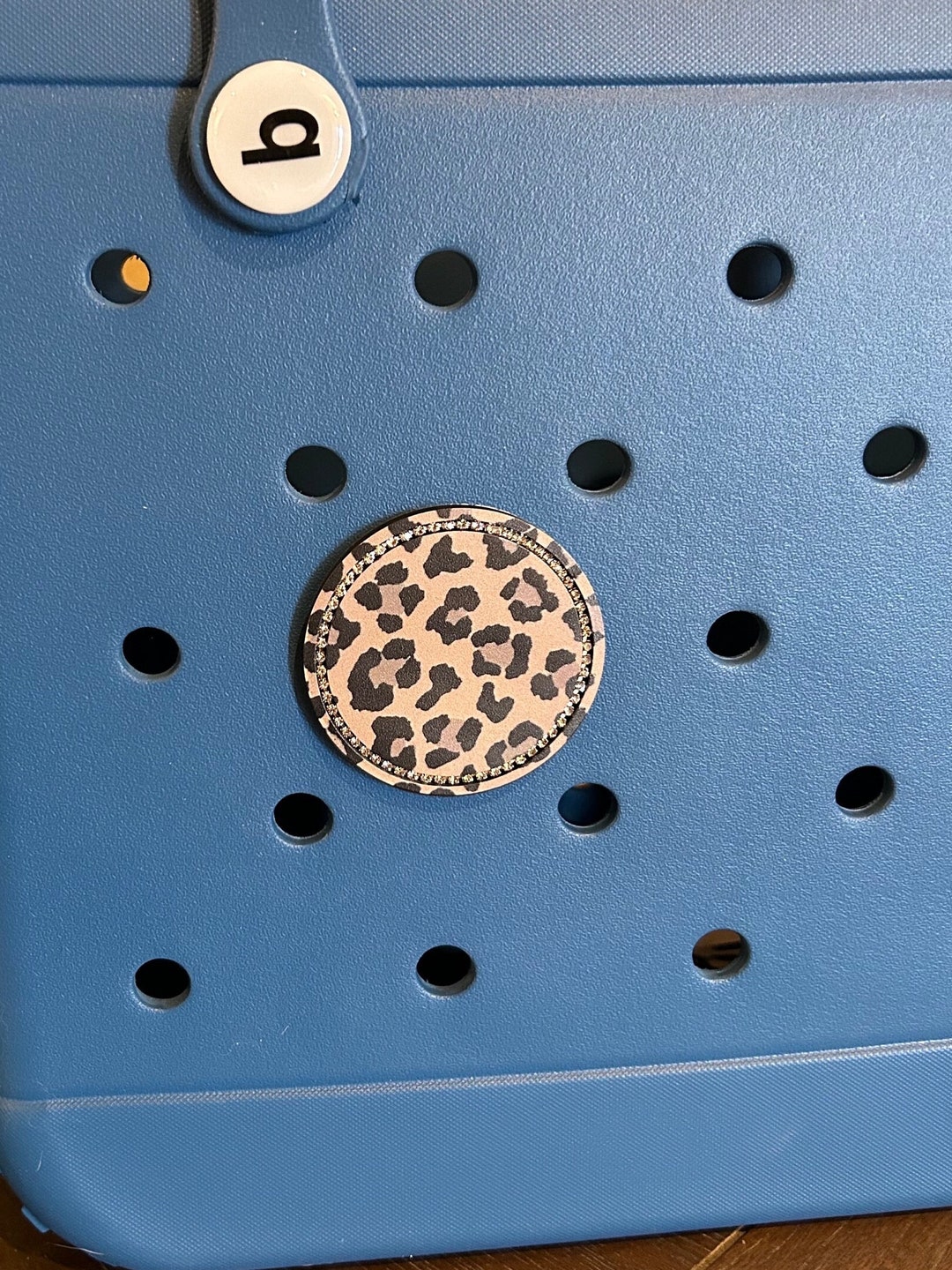 Leopard Bling Bogg Bag Button Charm - Etsy