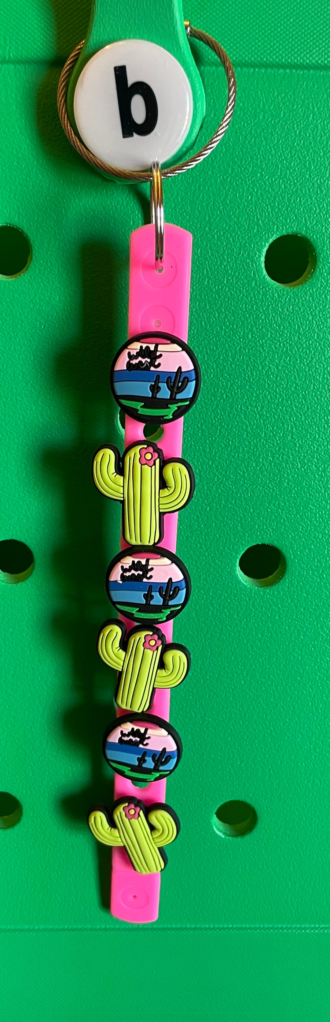 Desert Themed Bogg Bag Keychain With Desert and Cactus Charms - Etsy