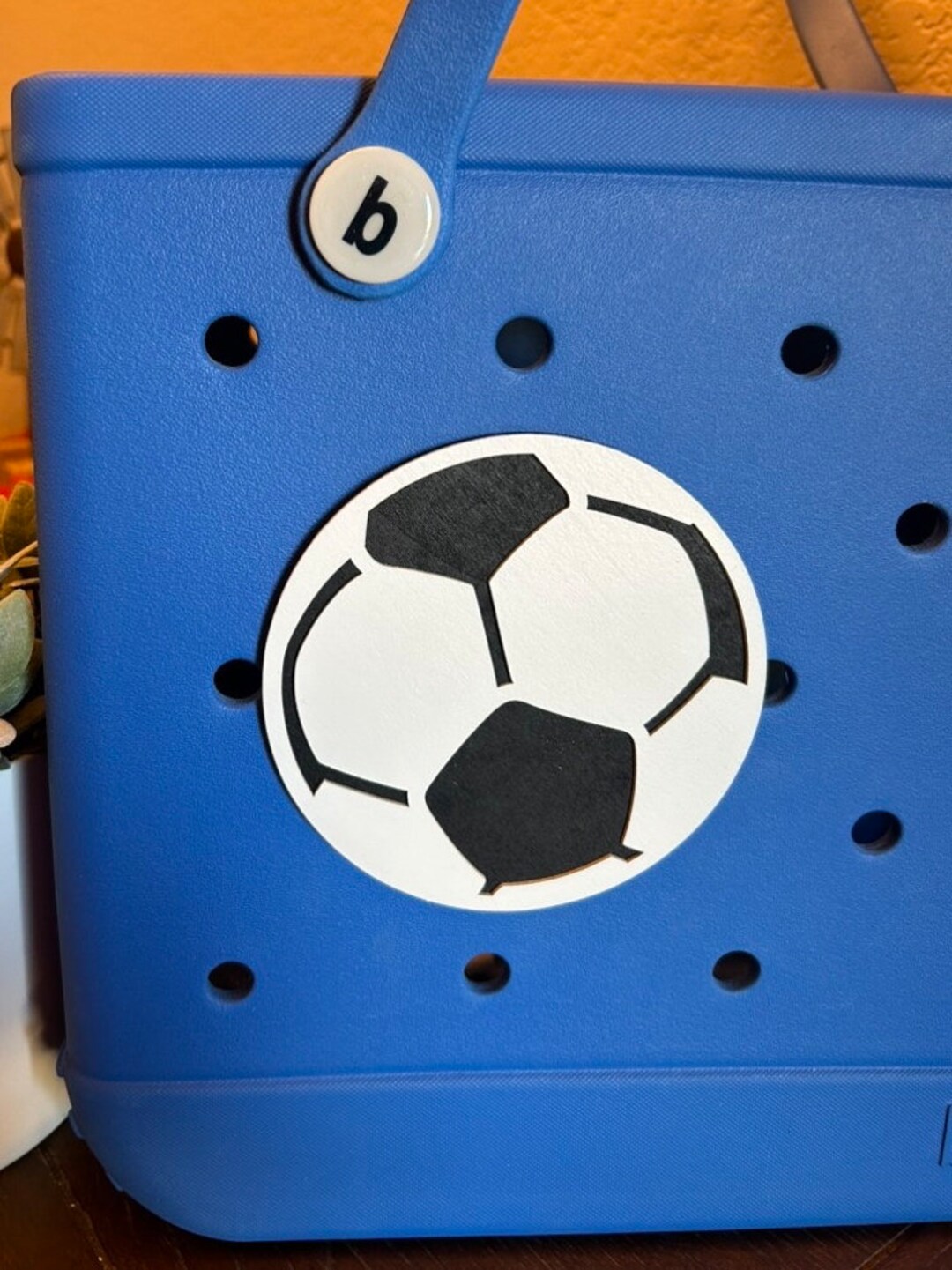 Large 3D Soccer Ball Bogg Bag Button Charm - Etsy