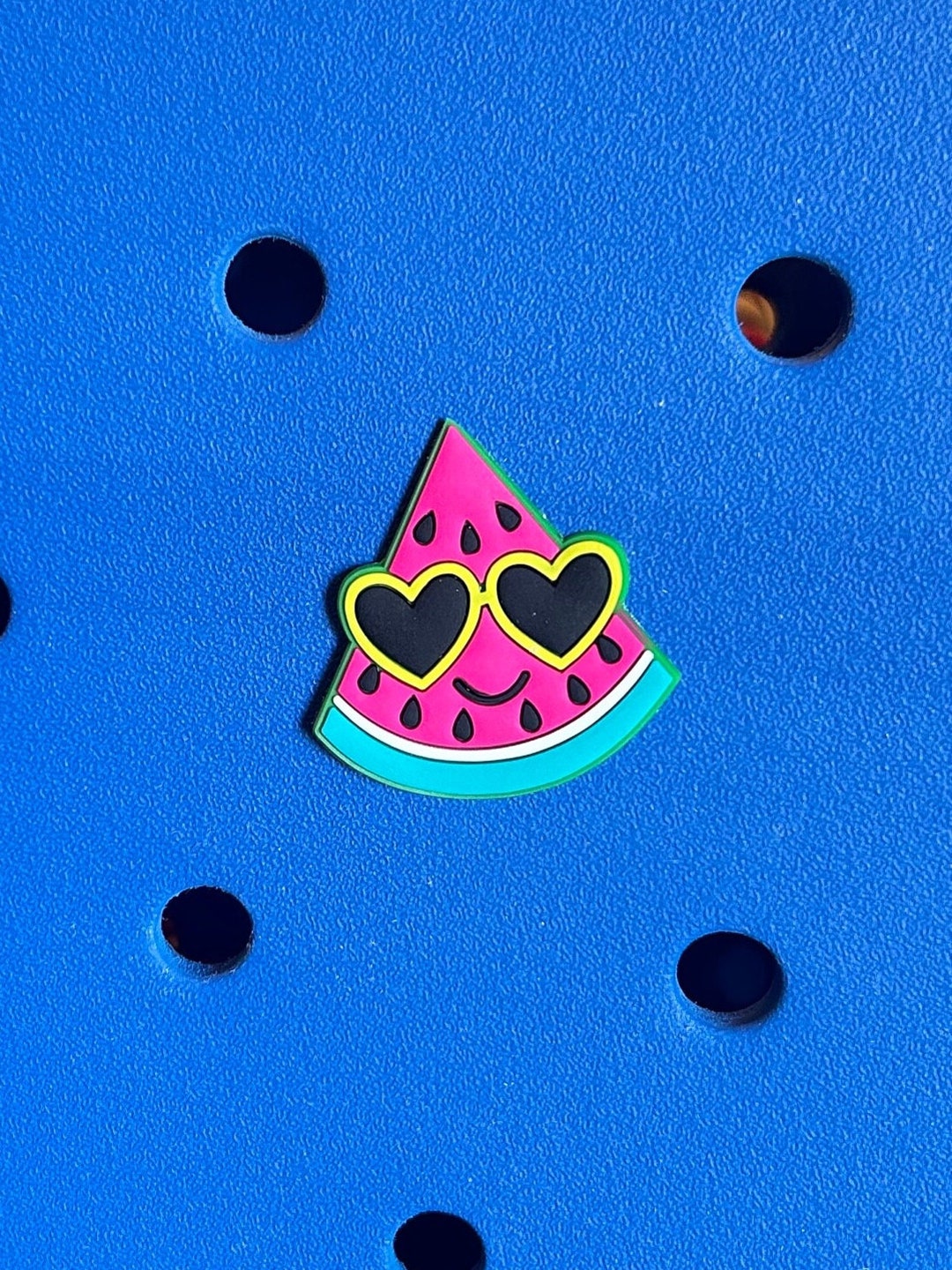 Watermelon Slice With Sunglasses Bogg Bag Tote Button Charm - Etsy