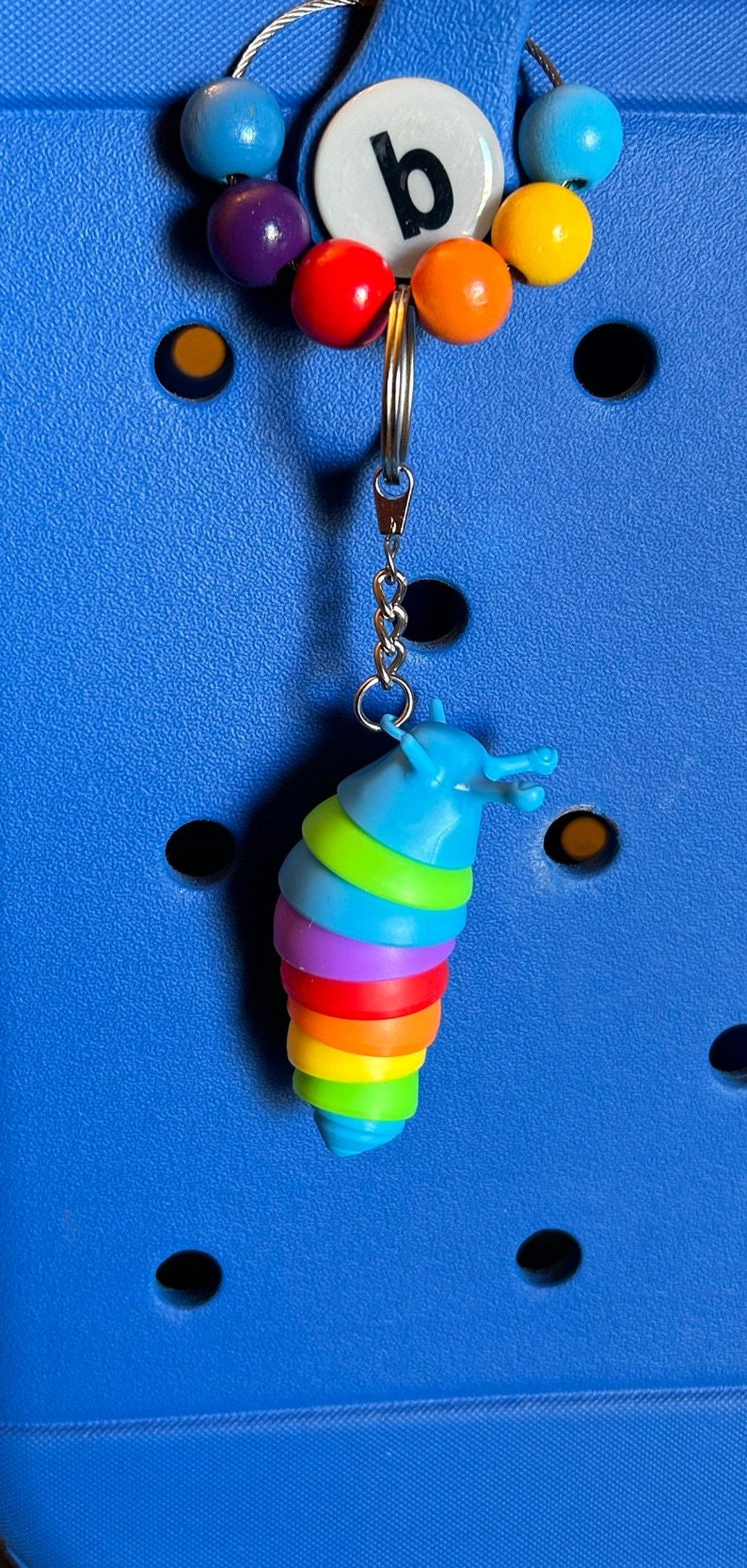 Buckle Slug Caterpillar Bogg Bag Charm Keychain With Beads - Etsy