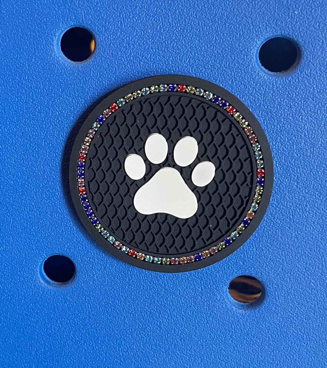 Dog Paw Rhinestone Bling Bogg Bag Button Charm - Etsy