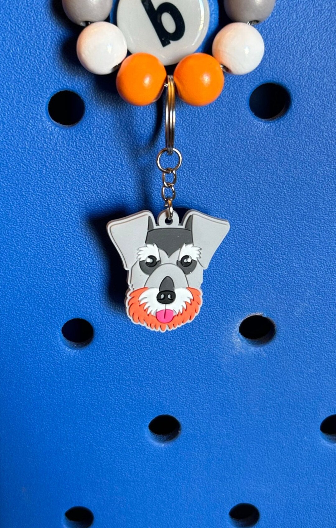 Schnauzer Dog Bogg Bag Charm With Beads - Etsy