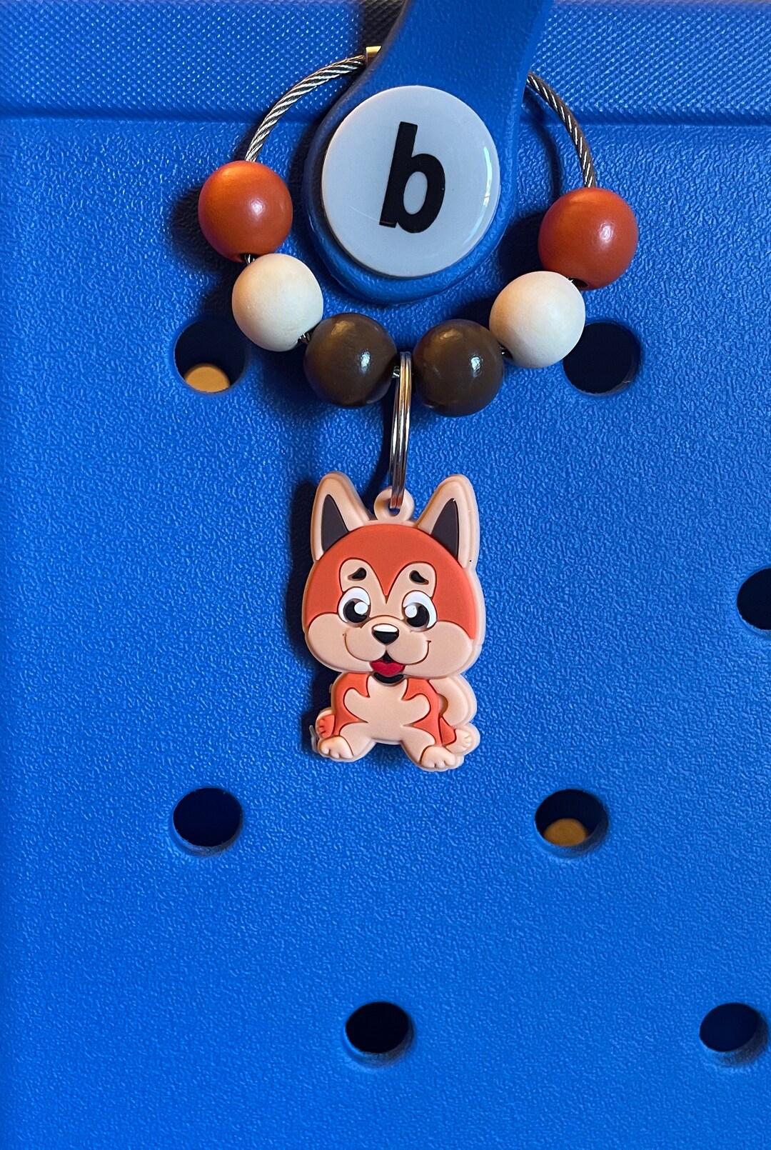 Shiba Inu Dog Bogg Bag Charm With Beads - Etsy