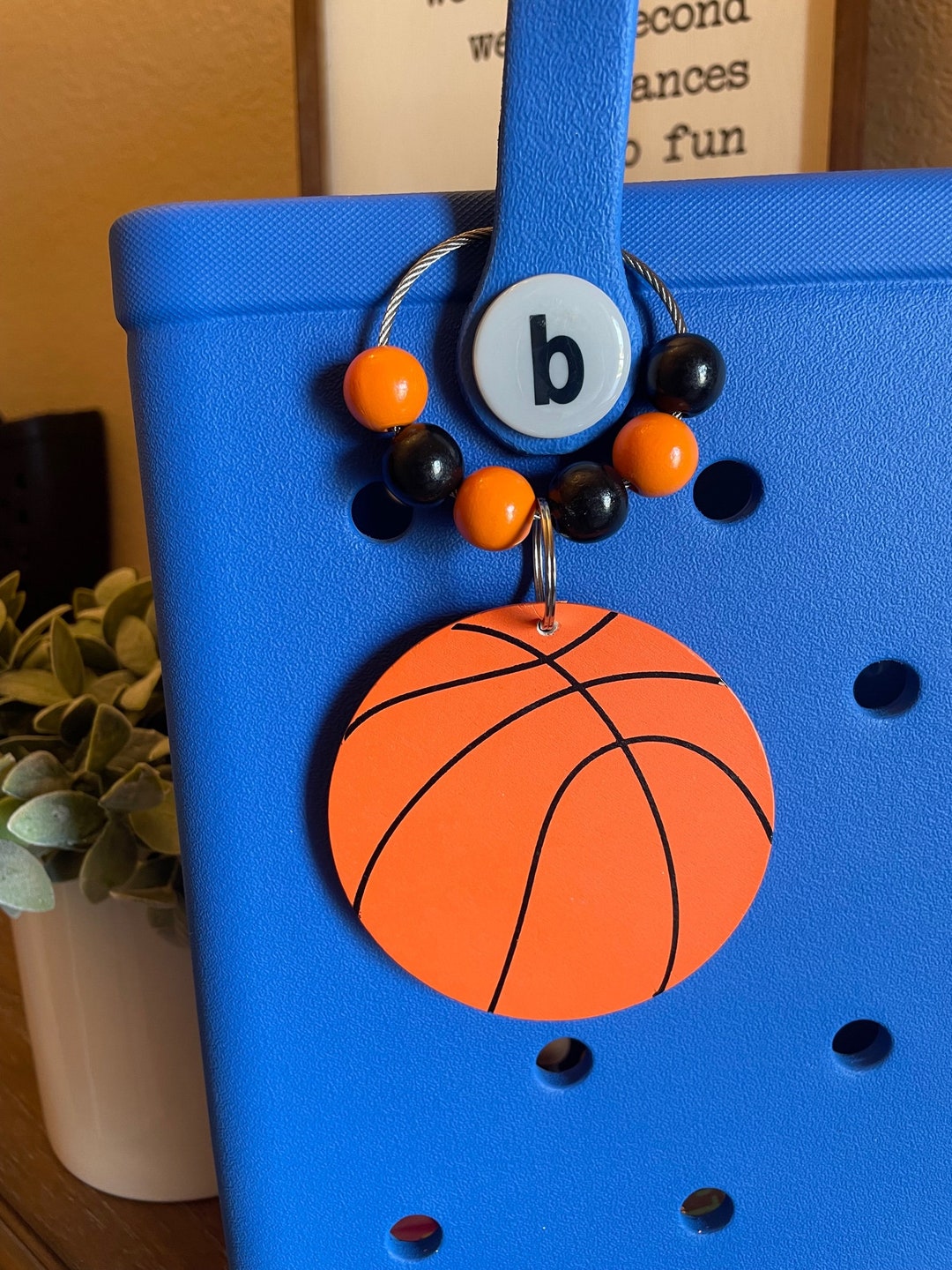Basketball Bogg Bag Charm Keychain With Beads - Etsy