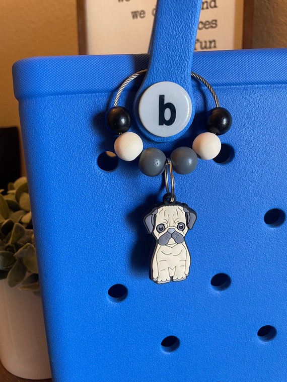 Pug Puppy Dog Bogg Bag Charm With Beads - Etsy