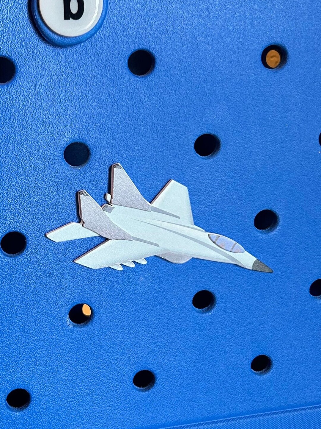 Fighter Jet Bogg Bag Button - Etsy