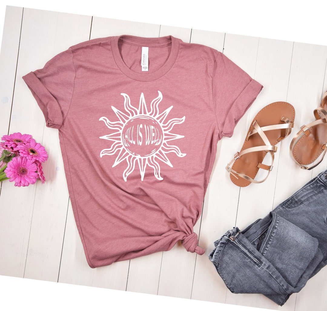 All is Well Shirt, Women's Soft Style Shirt, Motivation Shirt, Sun ...