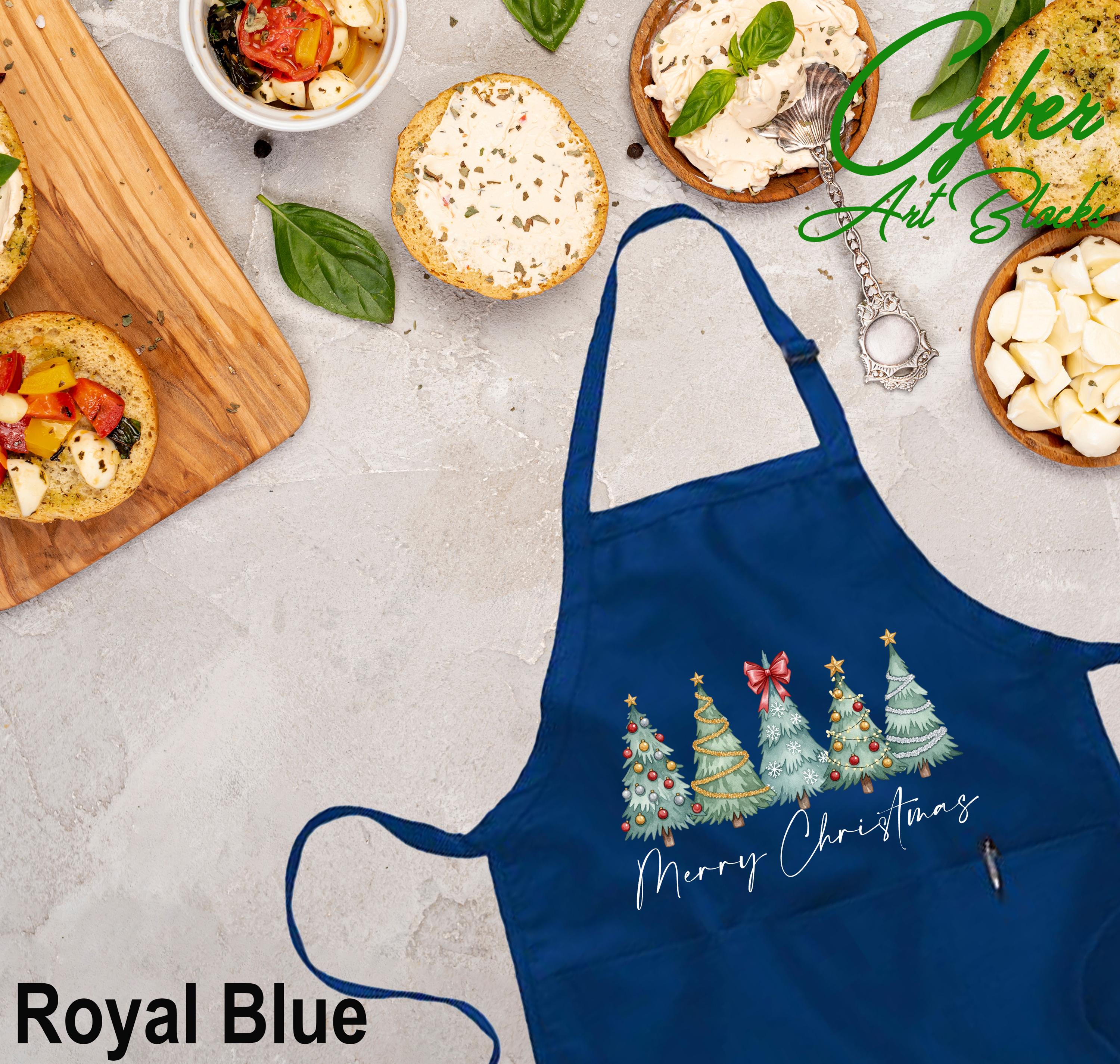 Christmas Trees Apron: Merry and Bright Christmas Apron Holiday Dinner ...