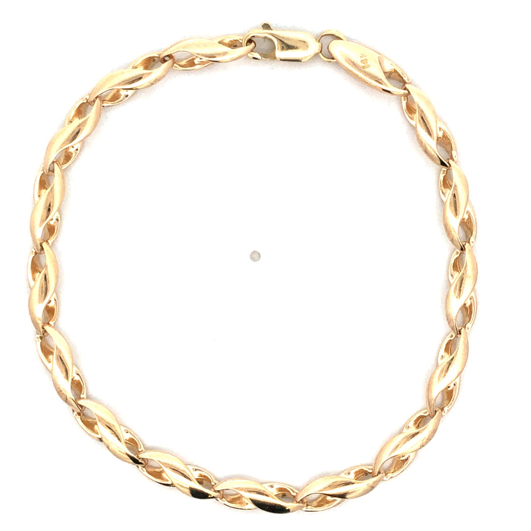 Estate Infinity Link Bracelet in 14kt Gold - Etsy