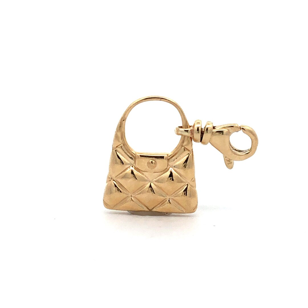 Estate 14kt Gold Purse Charm - Etsy