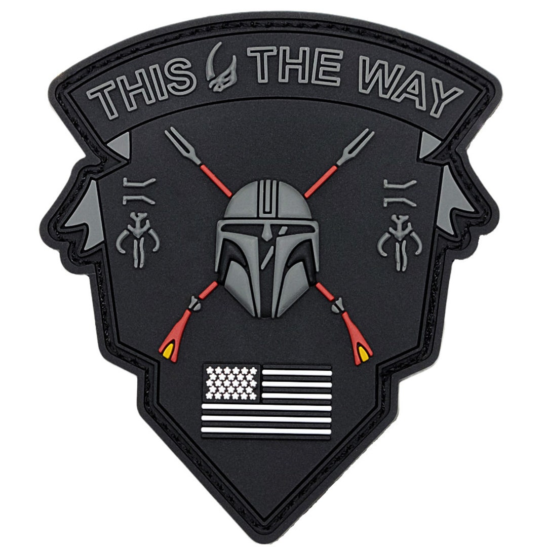 Mandalorian This the Way Boba Mudhorn USA Flag PVC Patch 2.5 - Etsy