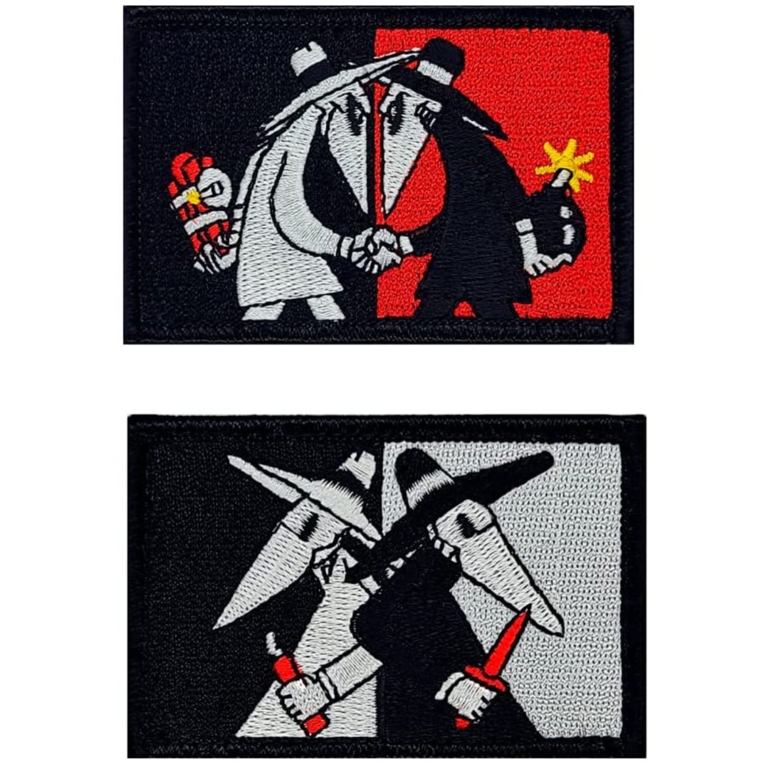 Spy Vs Spy Patch 2pc Bundle Set Hook Fastener Backing B023 - Etsy