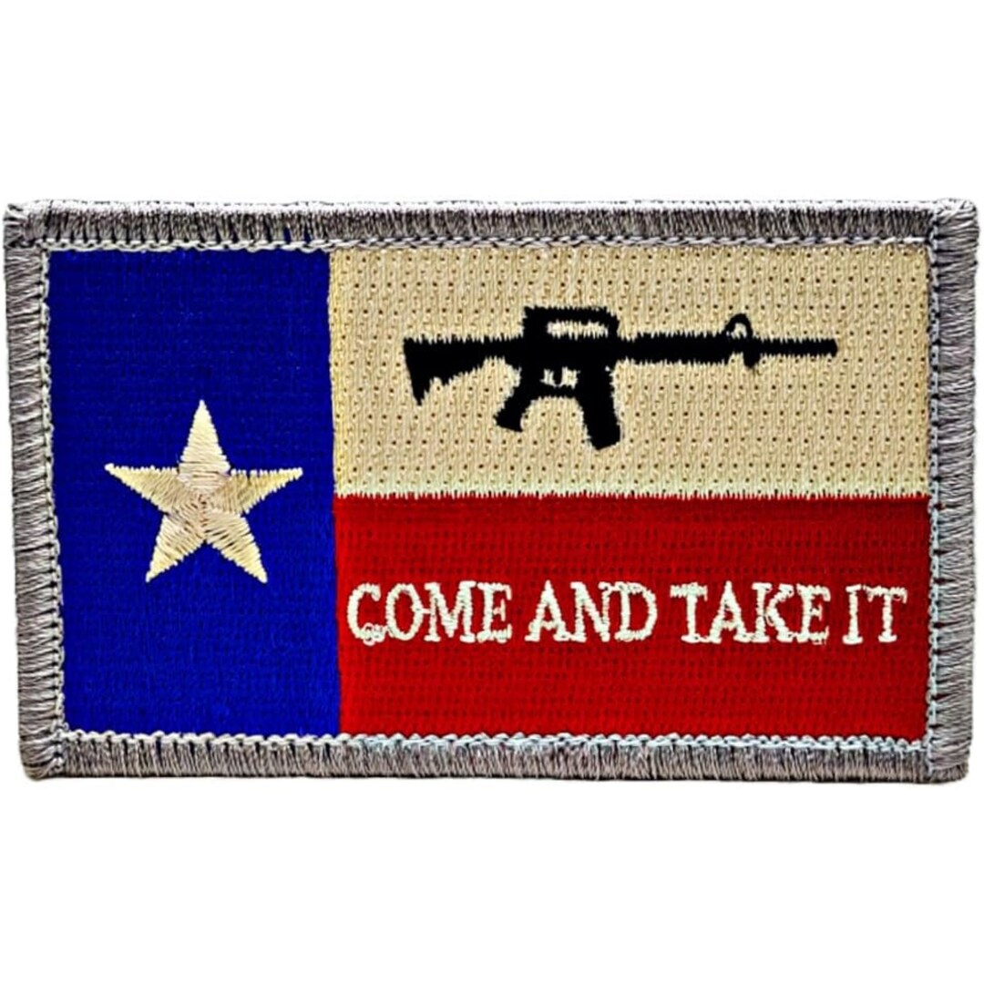 Texas Flag Come and Take It Rifle Patch 3.25 X 2 Inch Hook - Etsy