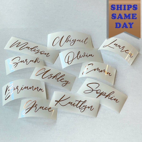 Vinyl Name Sticker - Etsy