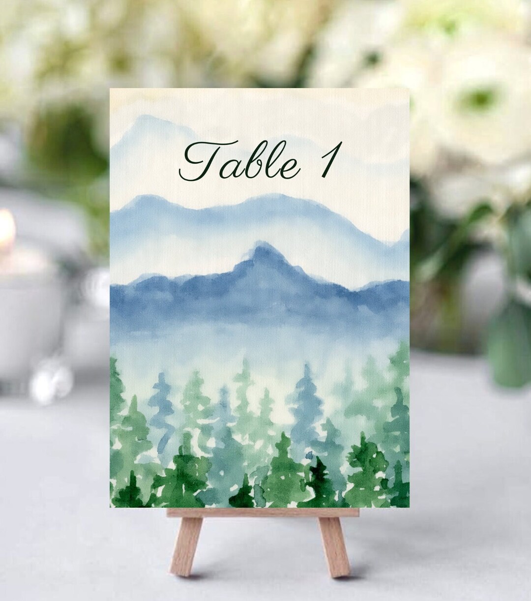 Mountain Table Numbers, Reception Table Numbers, Mountain Table Number ...