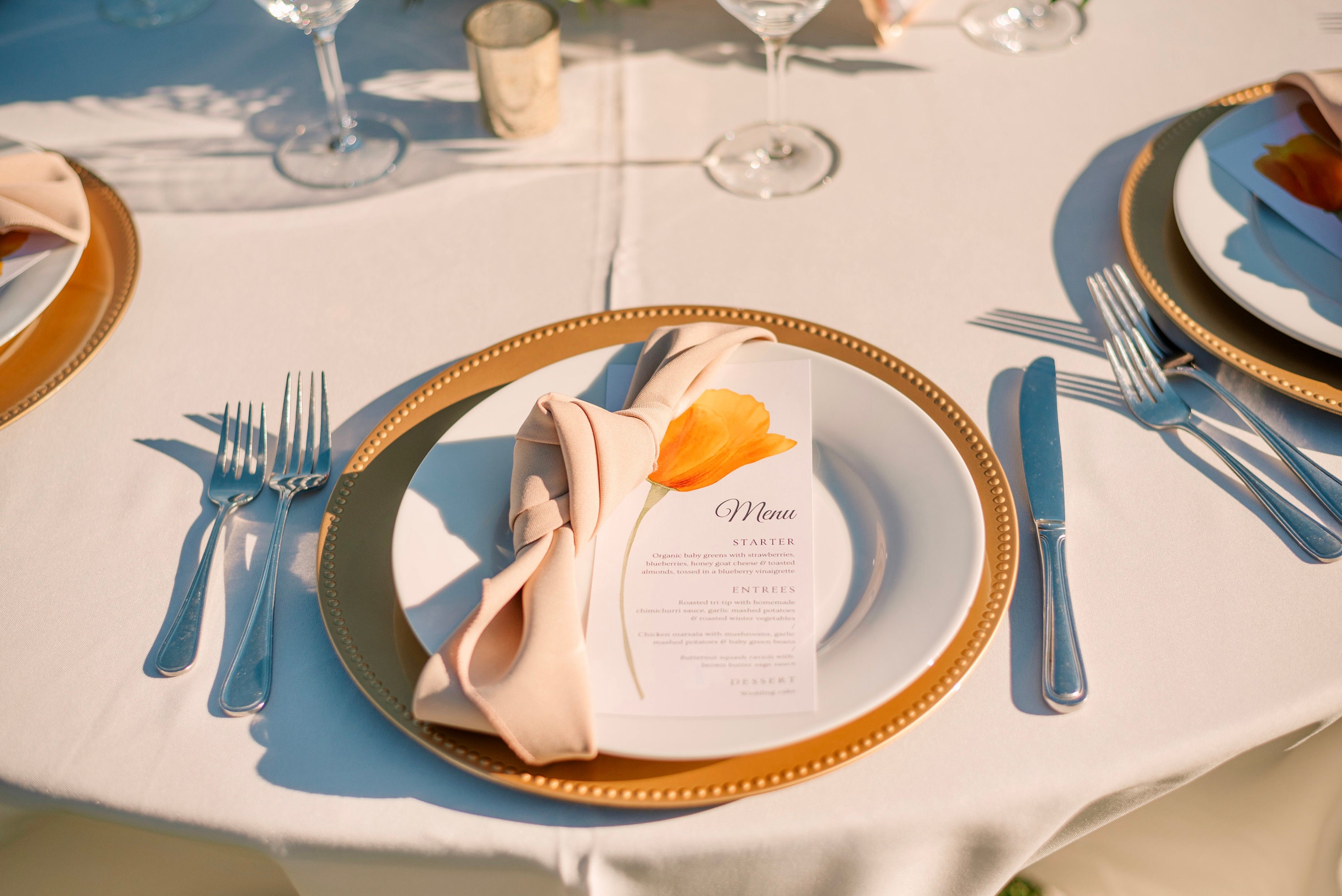 Wedding Dinner Menu Template, Printable Ceremony, DIY Dinner Menu ...