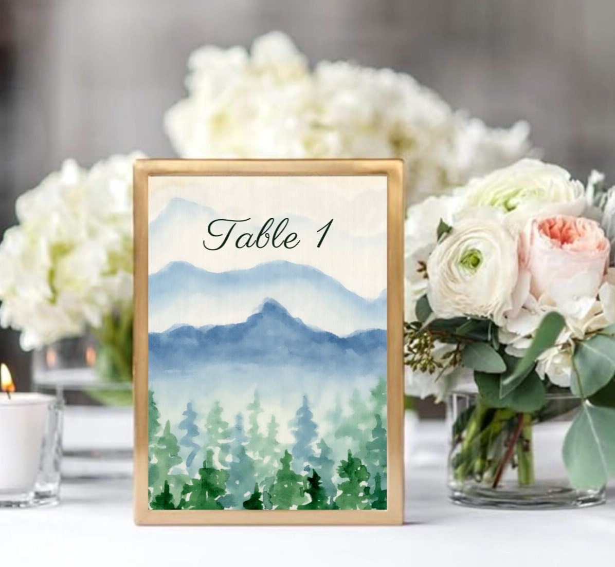 Mountain Table Numbers, Reception Table Numbers, Mountain Table Number ...