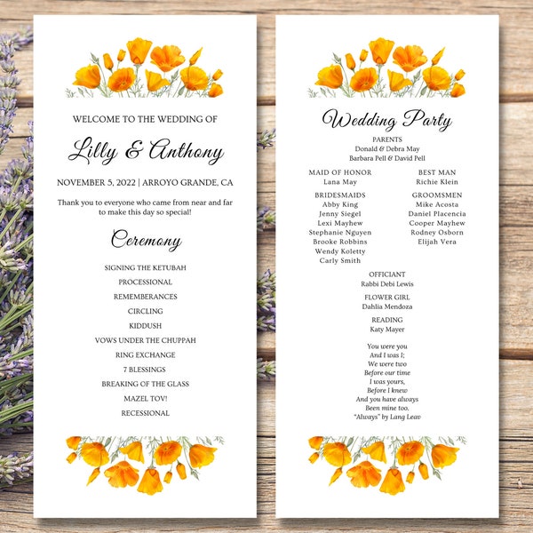 Wedding Program Box - Etsy