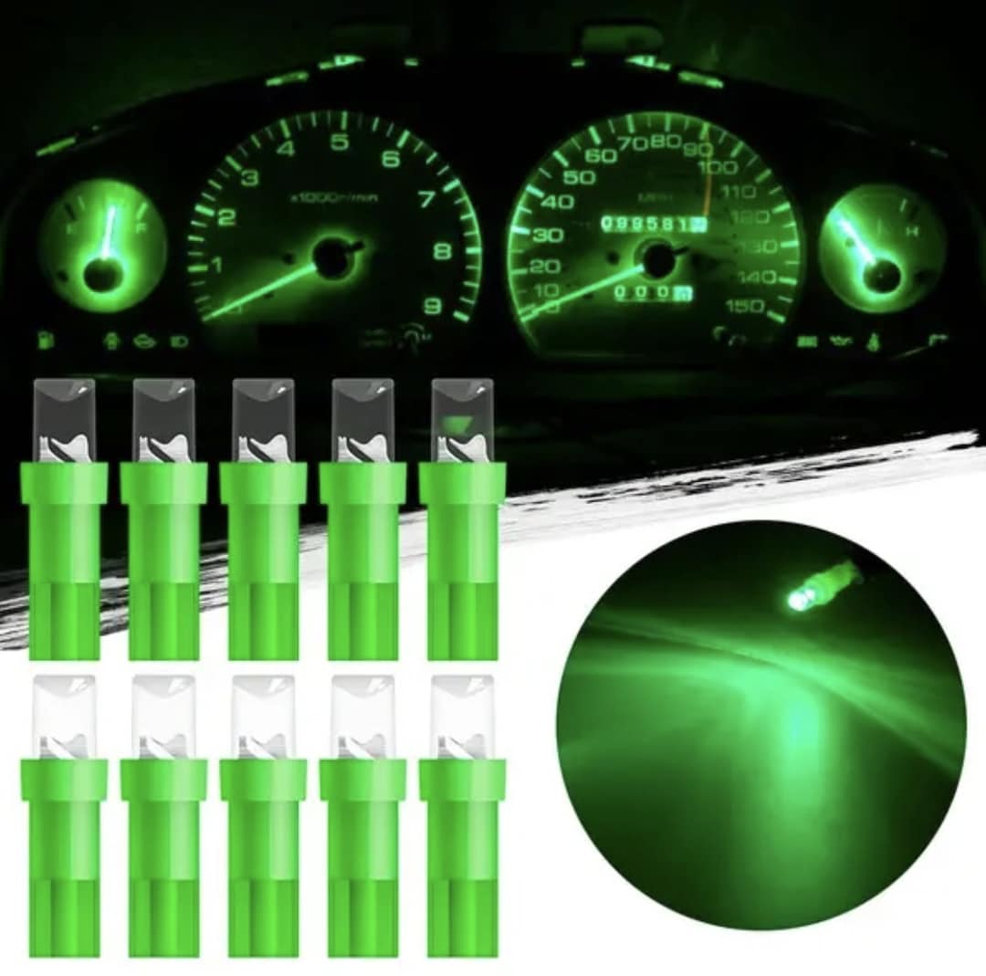T1 W1W Wedge LED Super Bright Multicolour Car Dashboard Lights ...