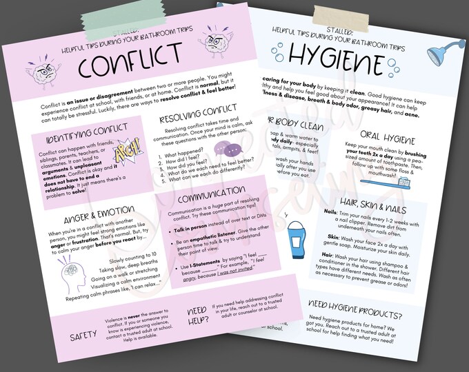 12 Bathroom Posters for Middle School | STALLED SERIES | SEL ...