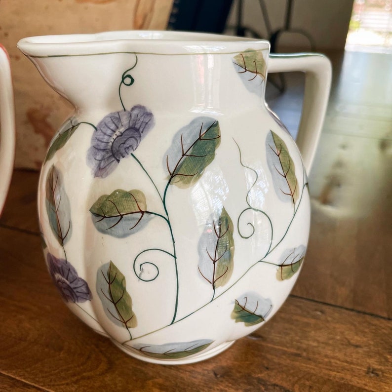 Vintage Laura Ashley Hand Painted Pitchers - Etsy