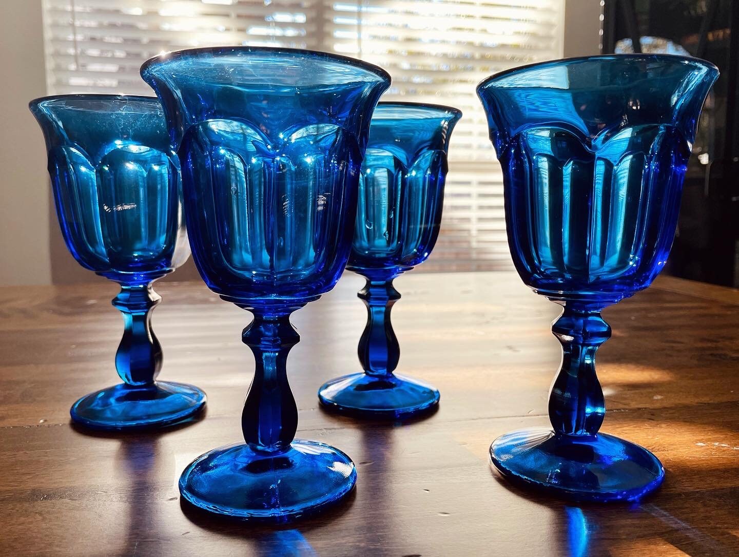 Vintage Imperial Glass Old Williamsburg in Deep Blue - Etsy Australia