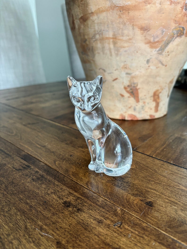 Vintage Lenox Crystal Cat Figurine/paperweight - Etsy