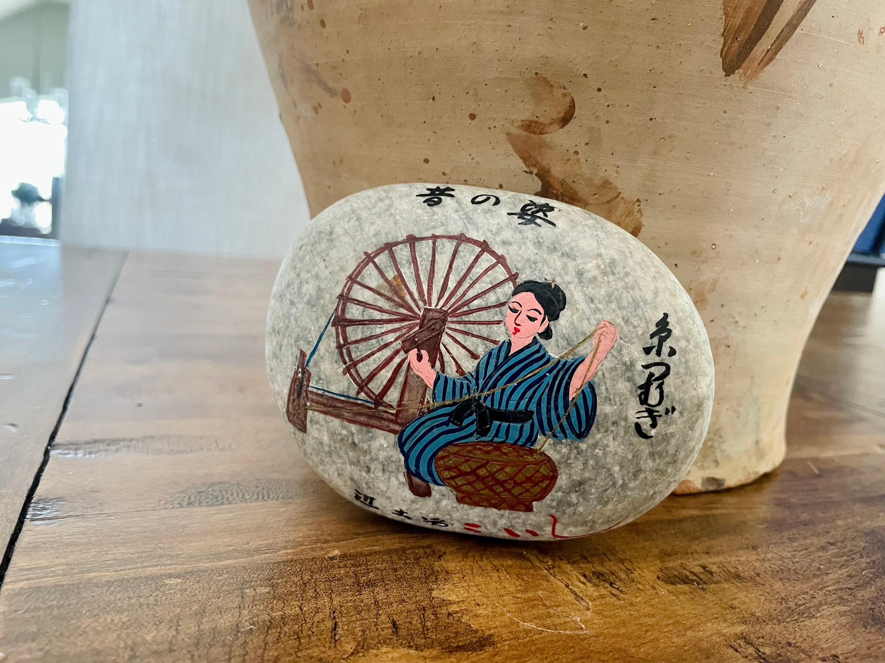 Japanese Hand Painted Stone Art - Etsy
