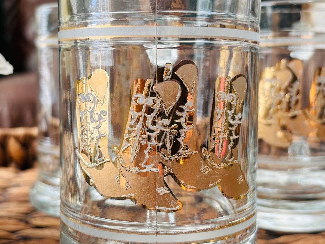 Vintage Gold Culver Cowboy Boots Beer Stein Mugs (3pcs) - Etsy