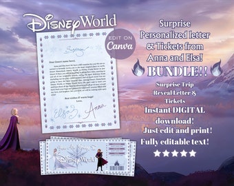 Editable Letter From Elsa and Anna, Surprise Reveal, Frozen ...