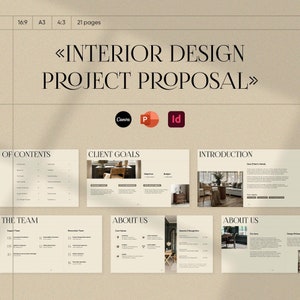 Project Proposal Template for Interior Designers Editable in Adobe ...