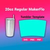 16oz Pencil Makerflo Tumbler Template Sublimation for Use Silhouette ...