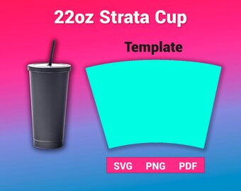 22 Oz Strata Cup Tumbler Template SVG PNG PDF Sublimation Full Wrap ...