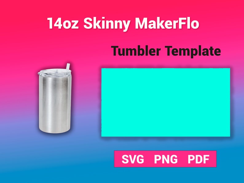 Makerflo 14 Oz Skinny Tumbler Template Sublimation for Use - Etsy