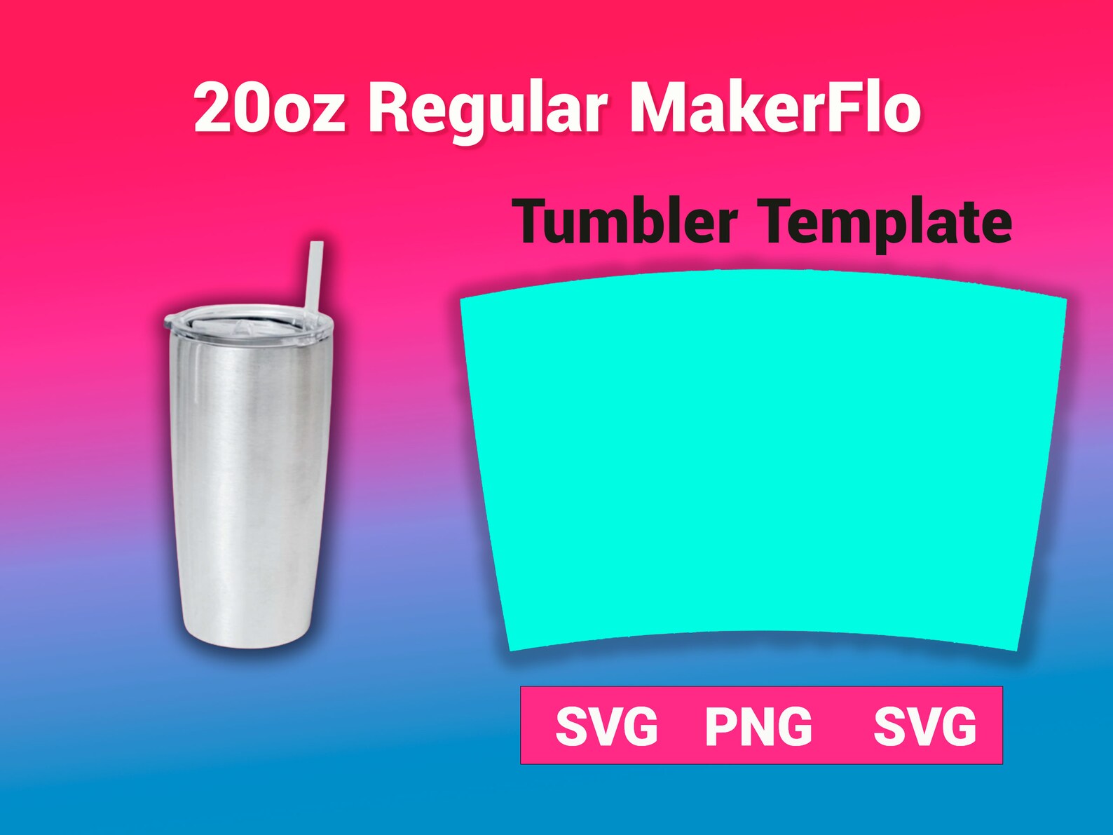 20oz Regular Makerflo Tumbler Template Sublimation for Use - Etsy