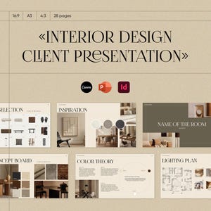 Project Presentation Template for Interior Designers Editable in Adobe ...