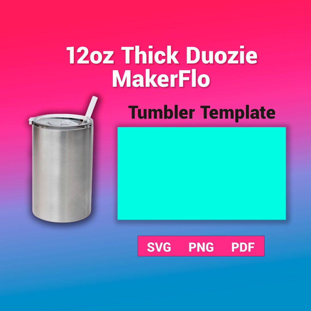 12 Oz Thick Duozie Makerflo Tumbler Template Sublimation for Use ...