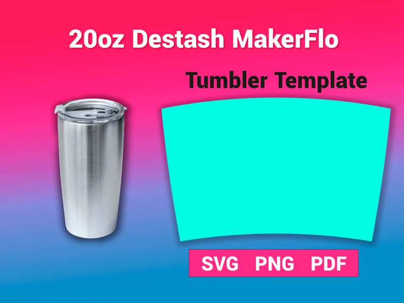 Makerflo 20 Oz Destash Tumbler Template Sublimation for Use - Etsy