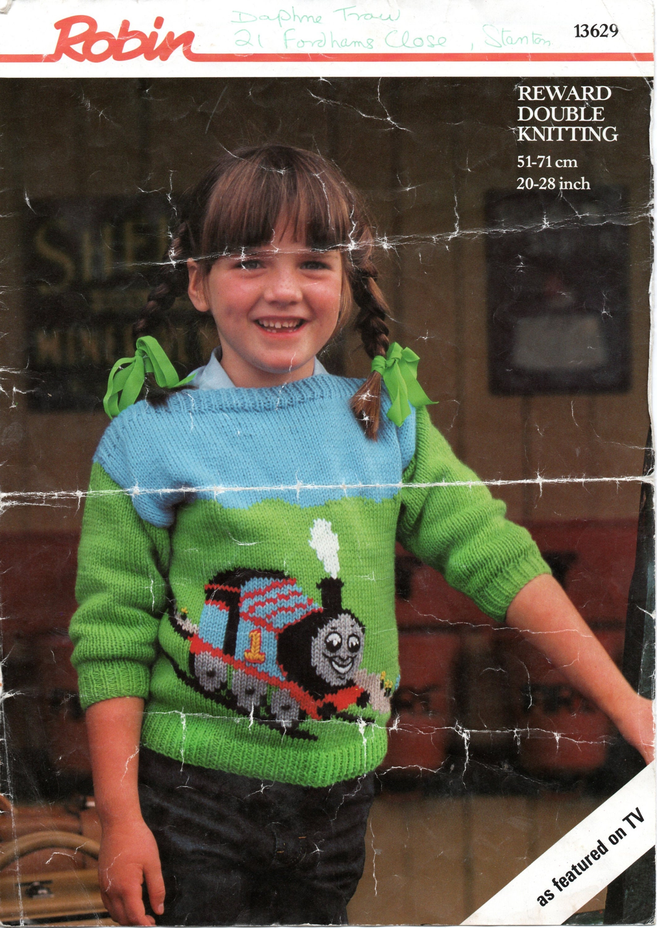 Robin Thomas the Tank Engine Jumper Knitting Pattern sizes - Etsy