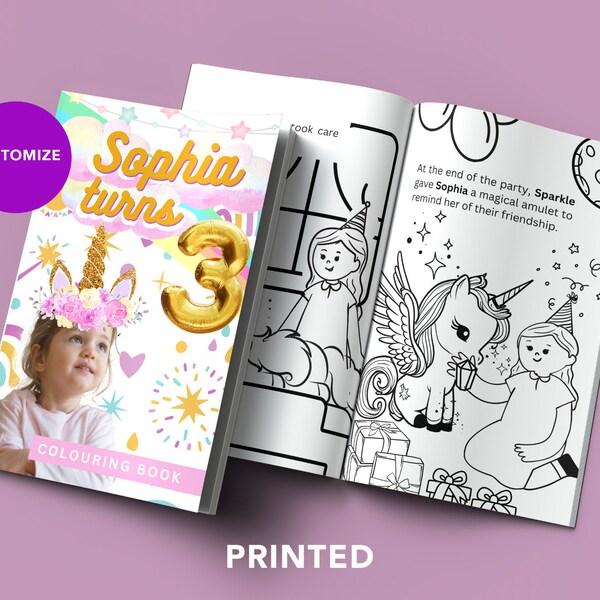 Personalized Coloring Book - Etsy