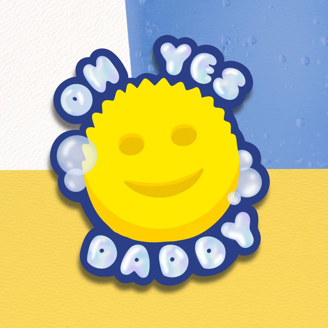 Oh Yes Daddy! | Scrub Daddy Sticker | Funny Sticker - Etsy