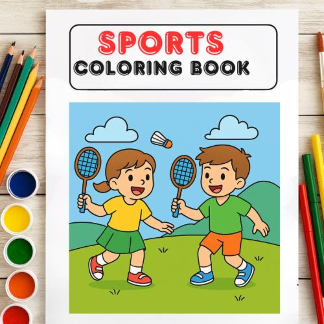 Printable Sports Coloring Book for Kids | 34 Pages | Boy & Girl ...
