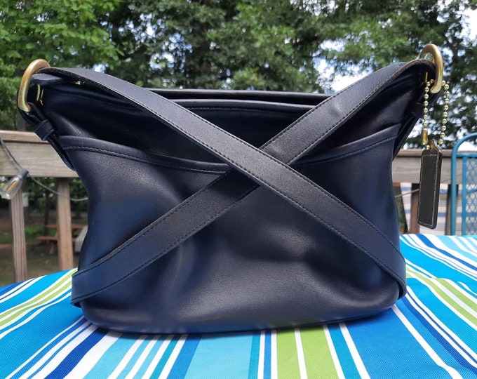 Vintage Coach Worth Bag in Black With Adjustable Crossbody Strap B6C ...