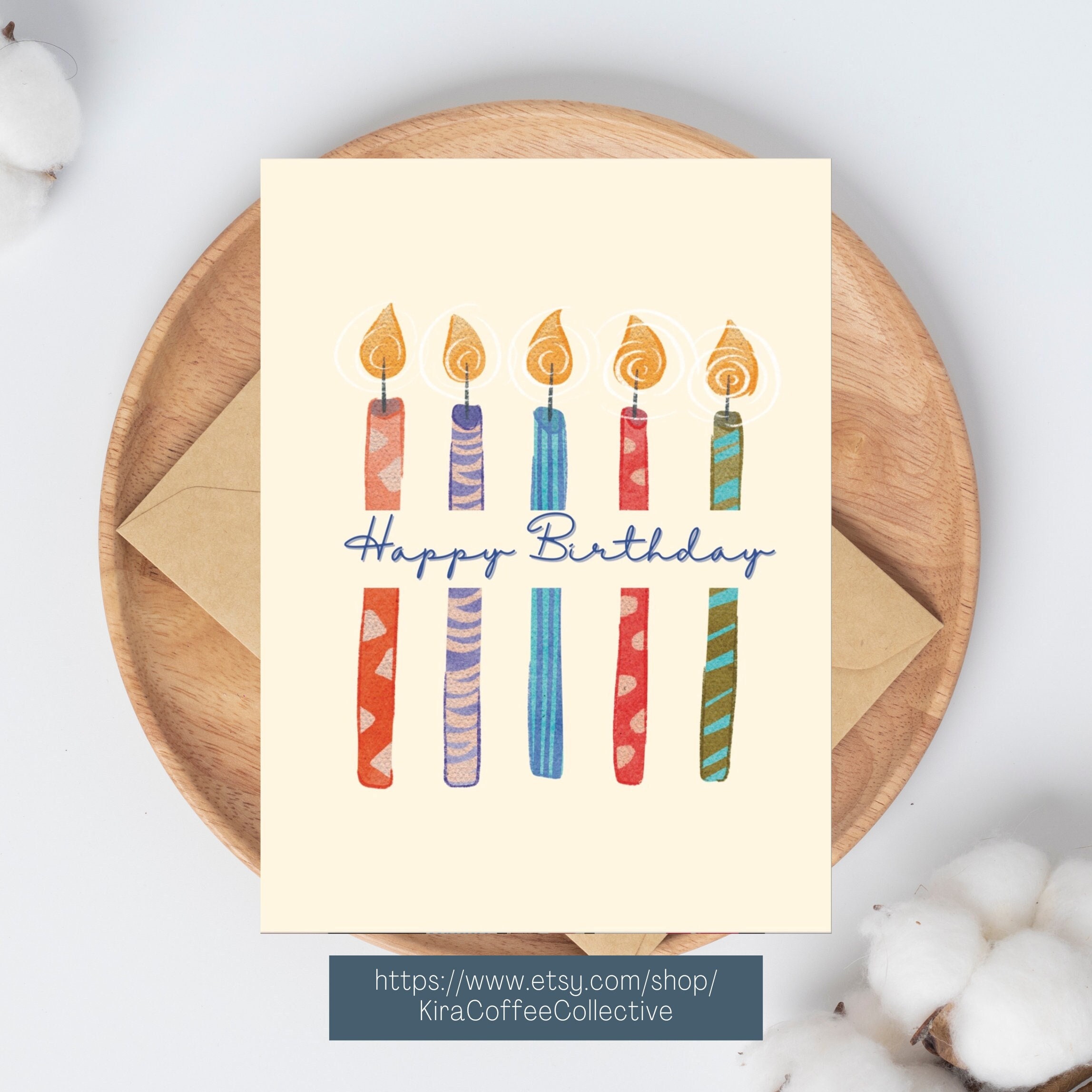Happy Birthday Candles Digital/printable Card - Etsy